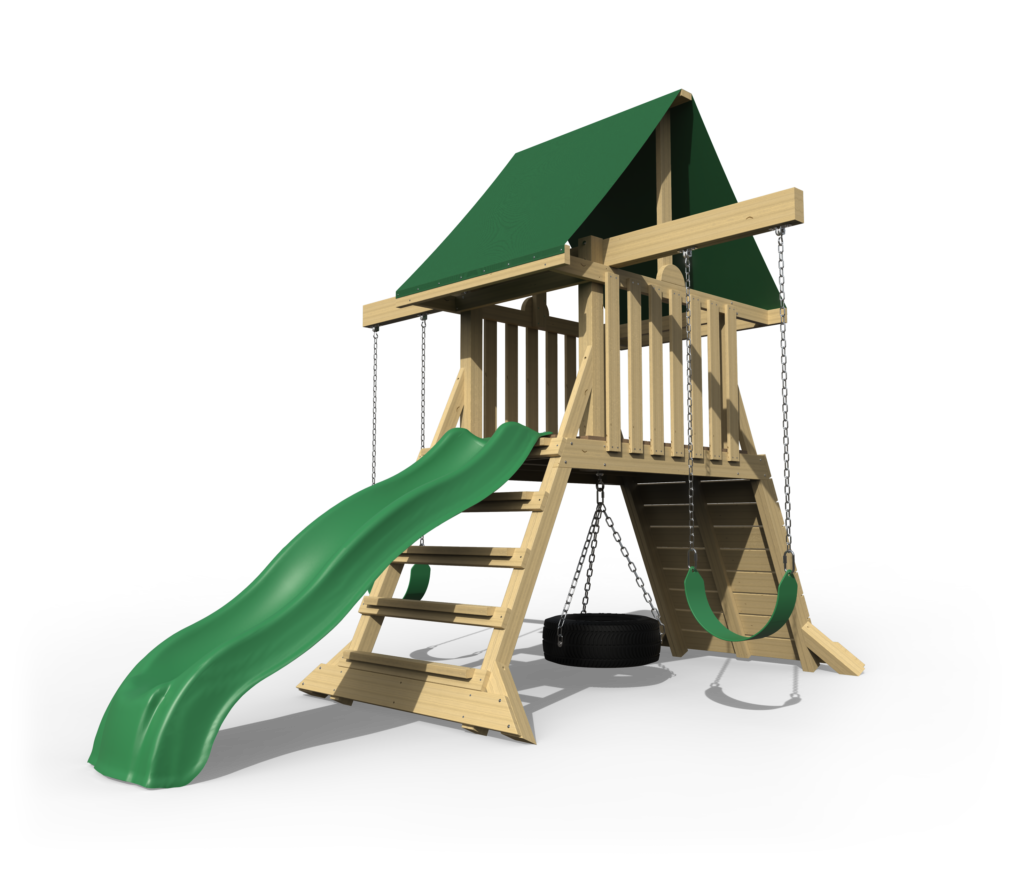 Cliff Climb Compact Wooden Backyard Playset - YardCraft