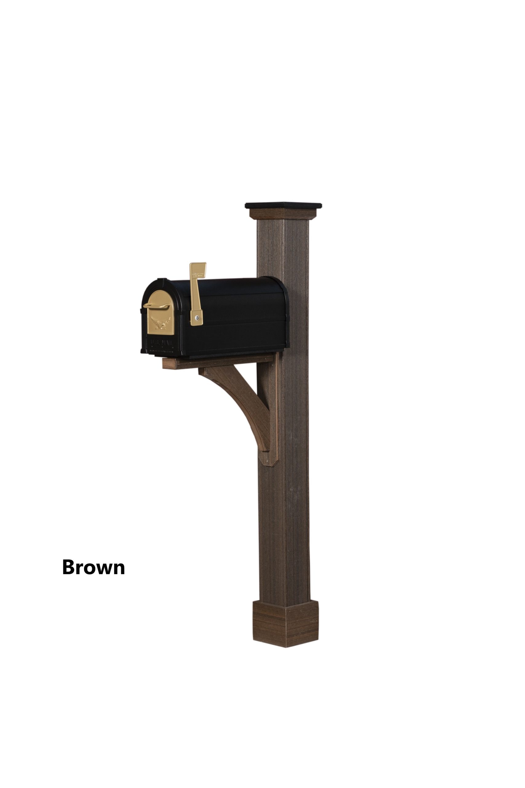 Santé Fe Poly-Woodgrain Mailbox Post - YardCraft