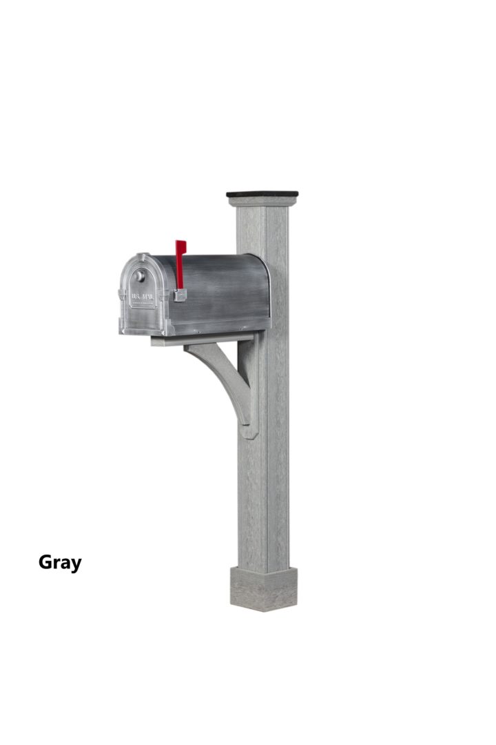 Santé Fe Poly-Woodgrain Mailbox Post - YardCraft