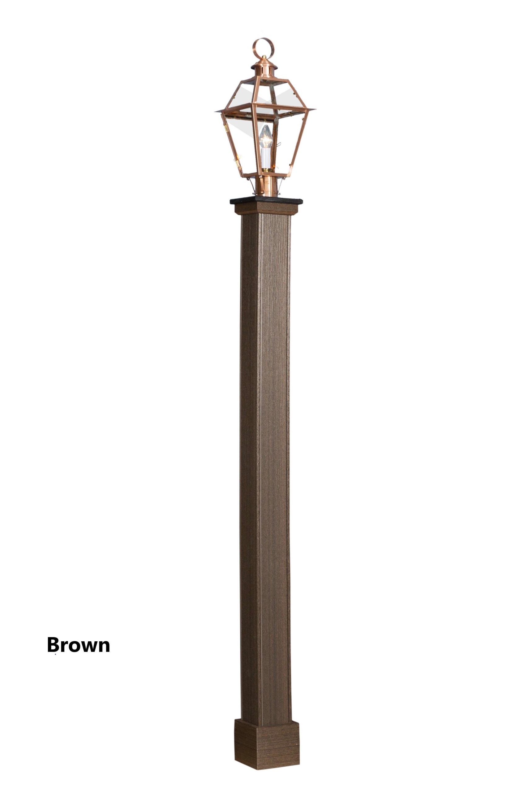 Springfield Poly-Woodgrain Lantern Post - YardCraft